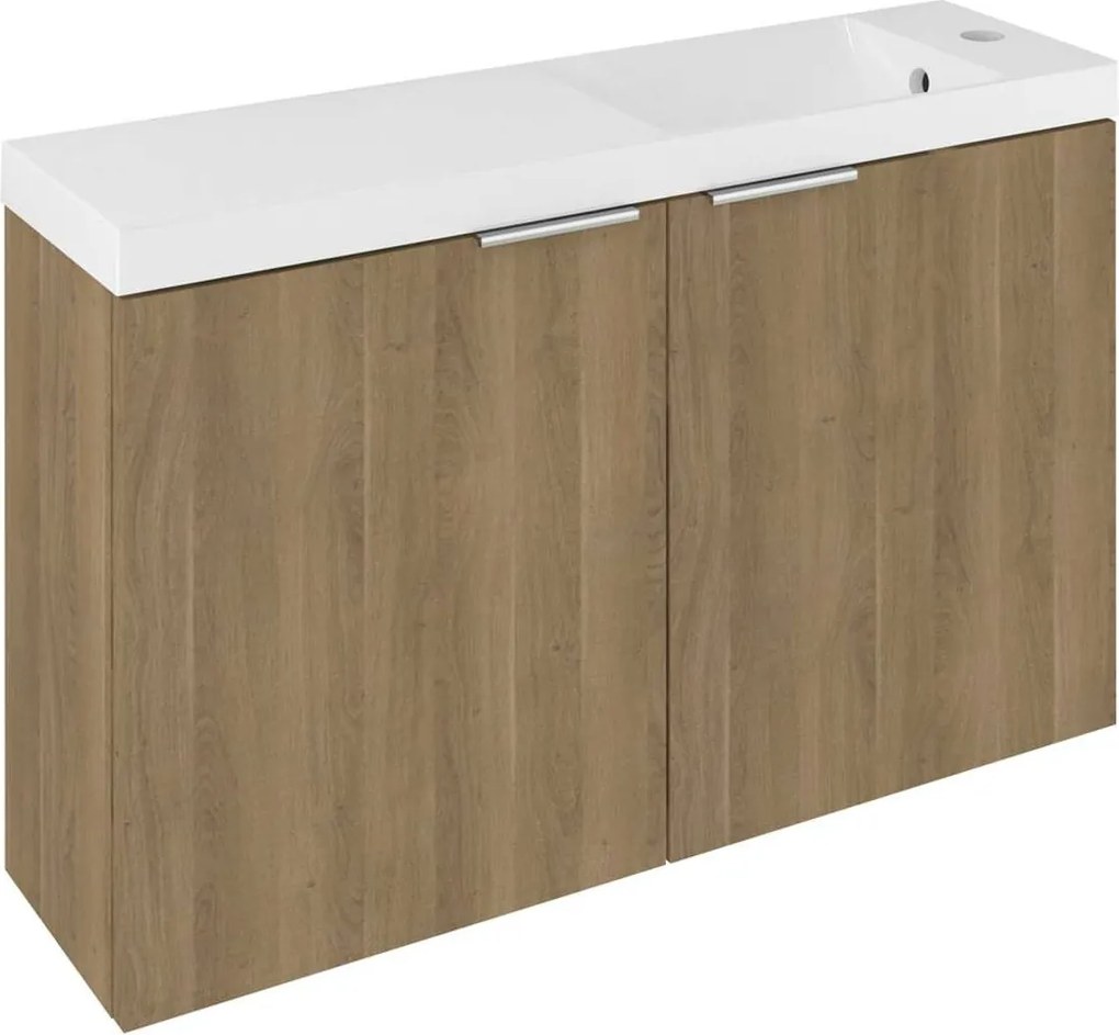 Sapho Latus - Umyvadlová skříňka X 79x50x22 cm, 2x dvířka, dub cuneo LT110-SET09