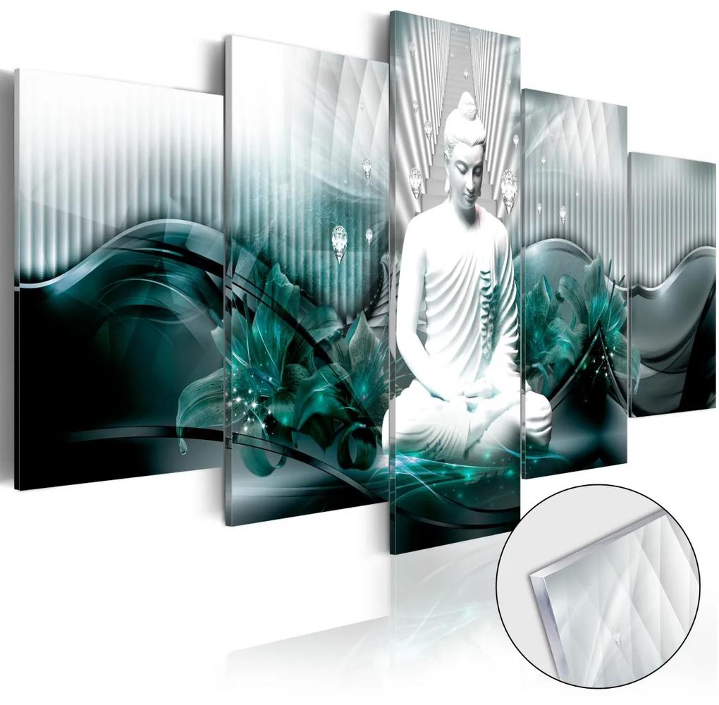 Obraz na akrylátovém skle - Azure Meditation [Glass] - 100x50