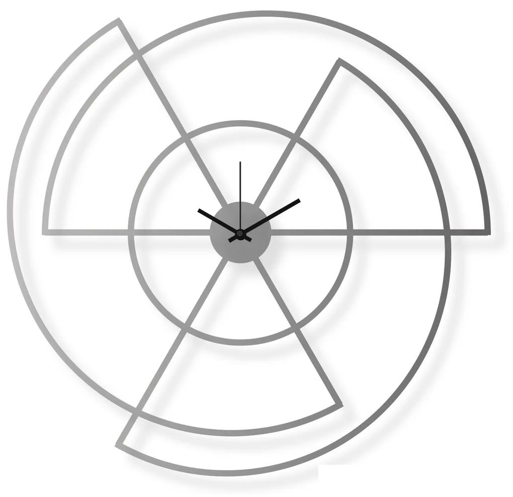 Velké nástěnné hodiny z oceli, 61x63 cm: Radium | atelierDSGN