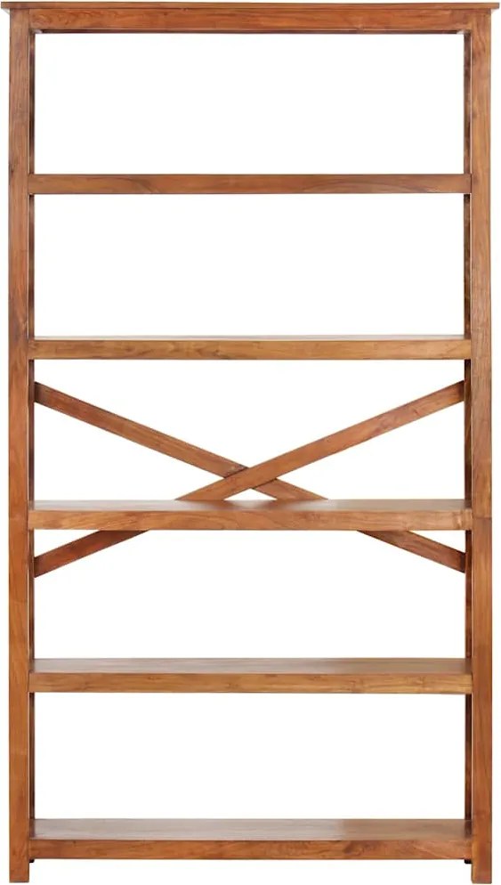 Knihovna 100 x 30 x 180 cm masivní akácie s medovým povrchem 289626