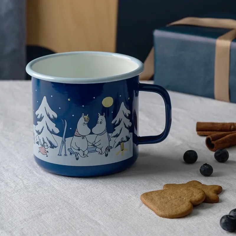 Hrnek Moomin Starry Night 0,8l, smalt / modrý