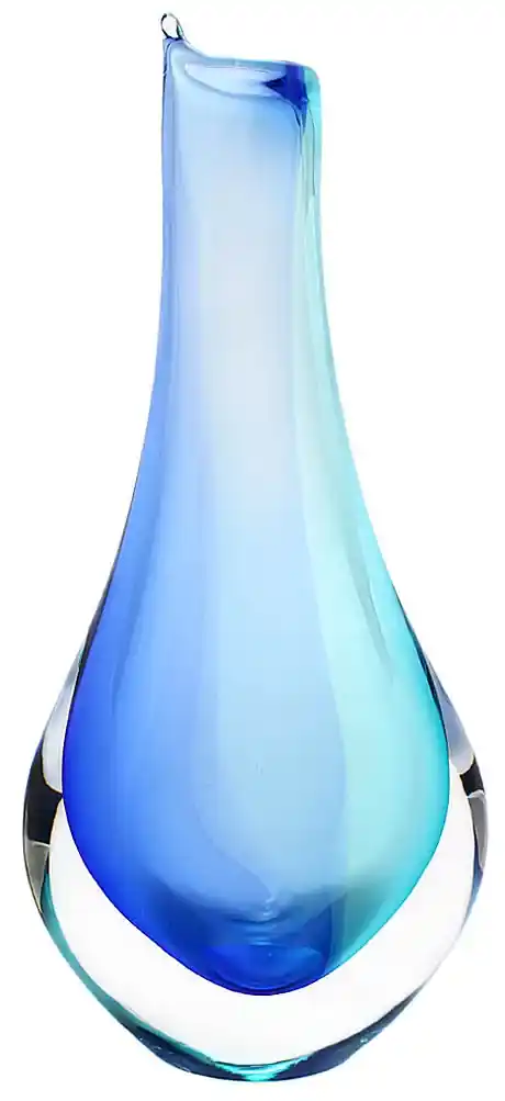 Skleněná váza hutní 02, modrá a tyrkysová, 22 cm | České hutní sklo od  Artcristal Bohemia | BIANO