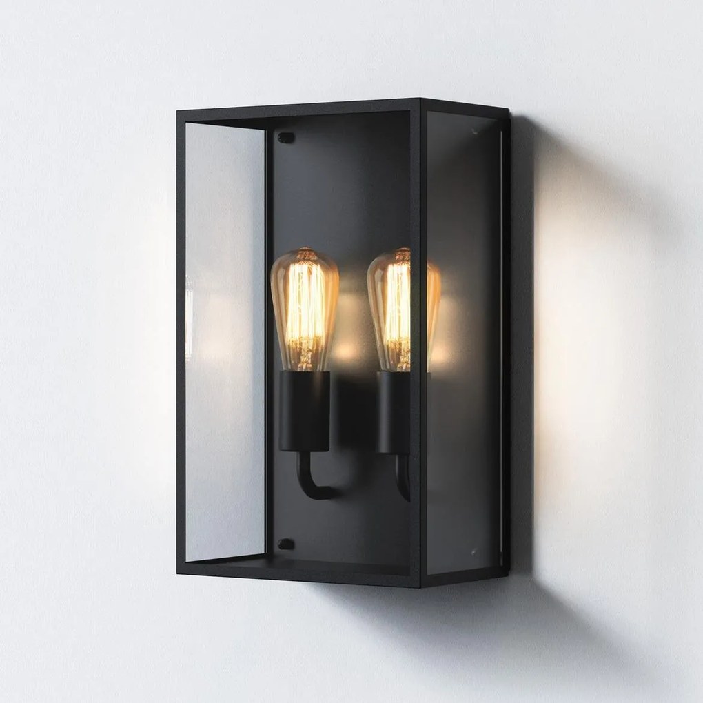 AST 1183027 Venkovní nástěnné svítidlo Messina Twin 2x12W E27 černá - ASTRO Lighting