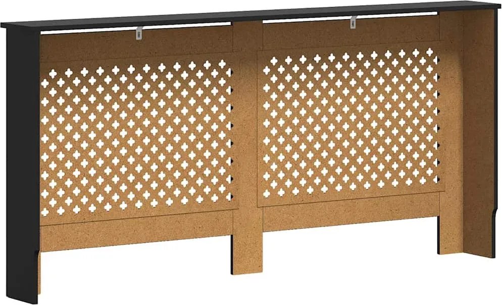 Kryt na radiátor černý 172 x 19 x 81,5 cm MDF 288198