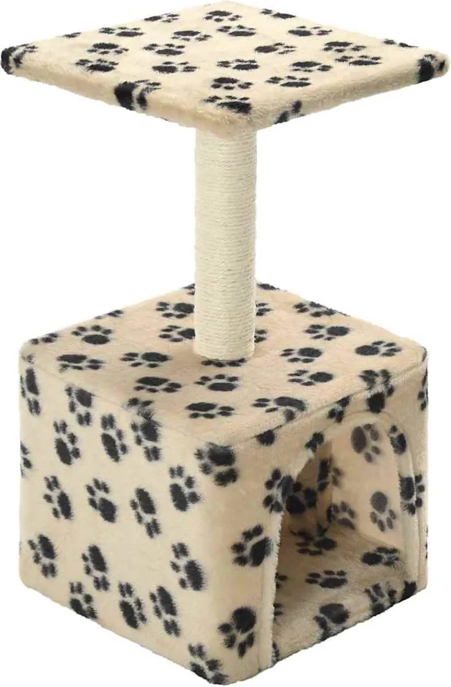 Škrabadlo pro kočky sisalové sloupky 55 cm béžové s potiskem 170540