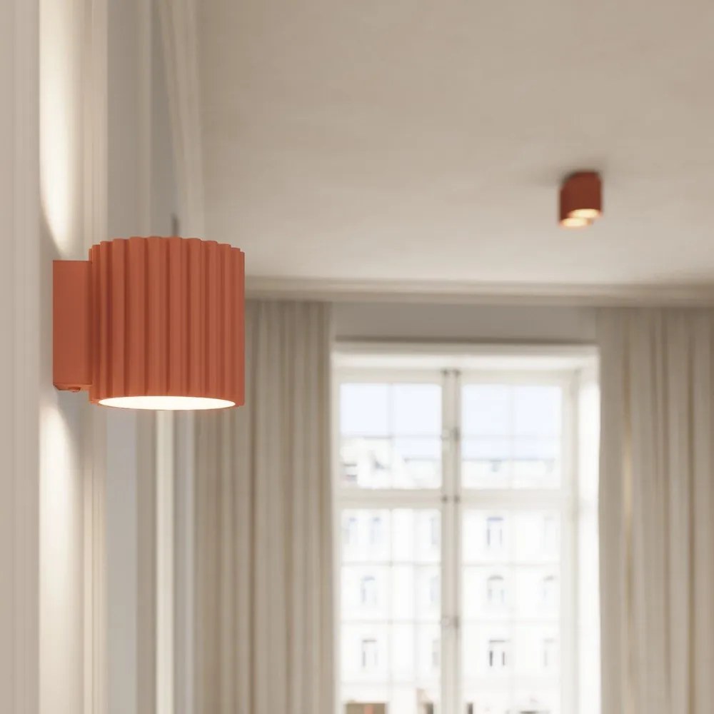 Broskvové kovové bodové svítidlo 10x21 cm Zora – Sollux