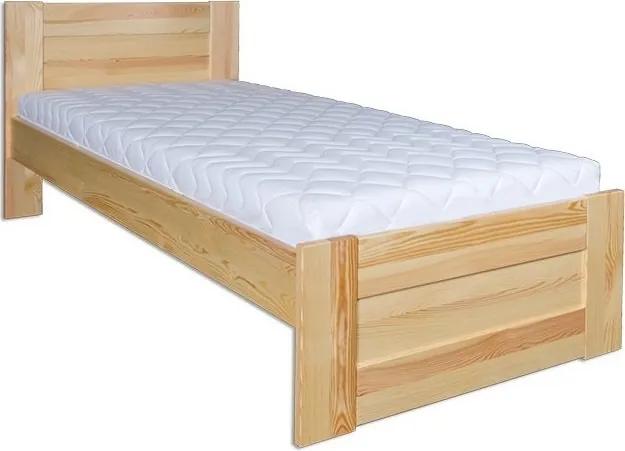 Casarredo - Komfort nábytek Masivní postel KL-121, 80x200, borovice, výběr moření | barva: moření ořech