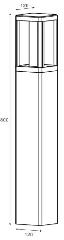 Zuma Line SJ12333 - LED Venkovní lampa URBAN LED/12W/230V IP65 černá