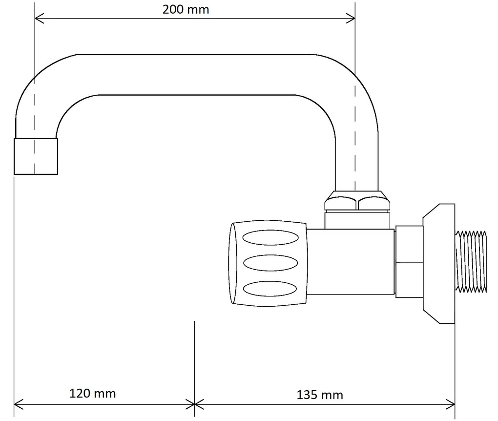 Gamma CLASIC C, umyvadlová/kuchyňská baterie s výlevkou 20cm, 150 mm, chromová, GMA-BCCS-C-CH