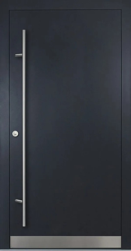 FM Turen - Feldmann & Mayer Vchodové dveře s ocelovým opláštěním FM Turen model DS07 Orientace dveří: Levé, otevírání dovnitř, Dekor: Antracit, Standardní rozměr dveří včetně rámu: 98 cm x 208 cm - vnější rozměr rámu