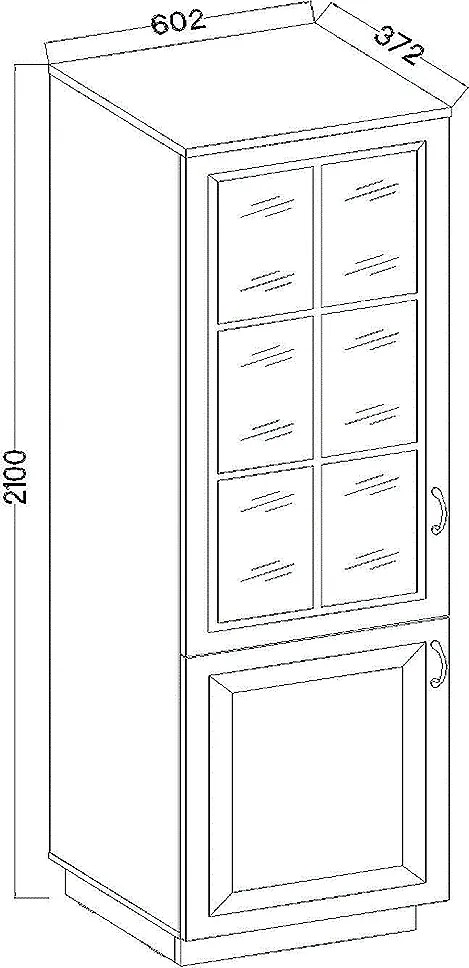 FLAWIA | vitrína 2D | 60 cm | Stilo ab | UNI provedení | artisan/bílá