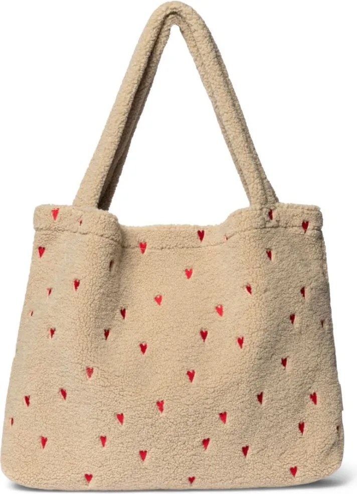 Studio Noos Teddy Hearts Mom Bag Brown Hearts