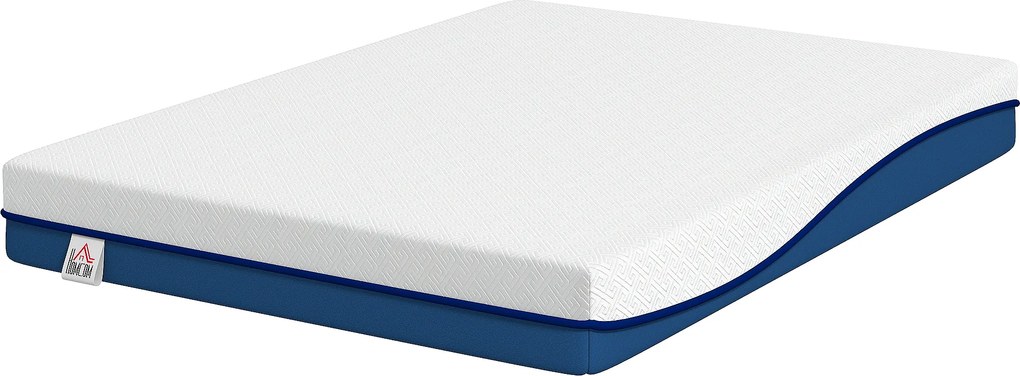 HOMCOM matrace 190x135 cm, výška 20 cm, viskoelastická matrace se zeleným čajem, střední tuhost, chladný spánek s gelovou pěnou