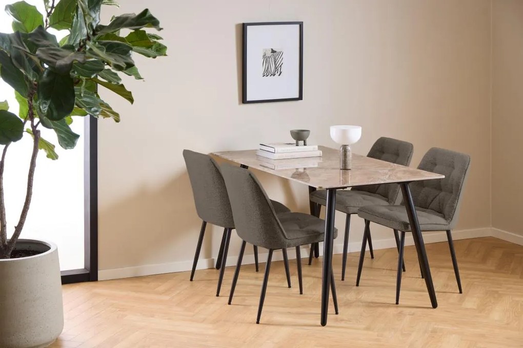 ACTONA GROUP Jídelní židle BROOKE taupe z látky Monza 0000107640