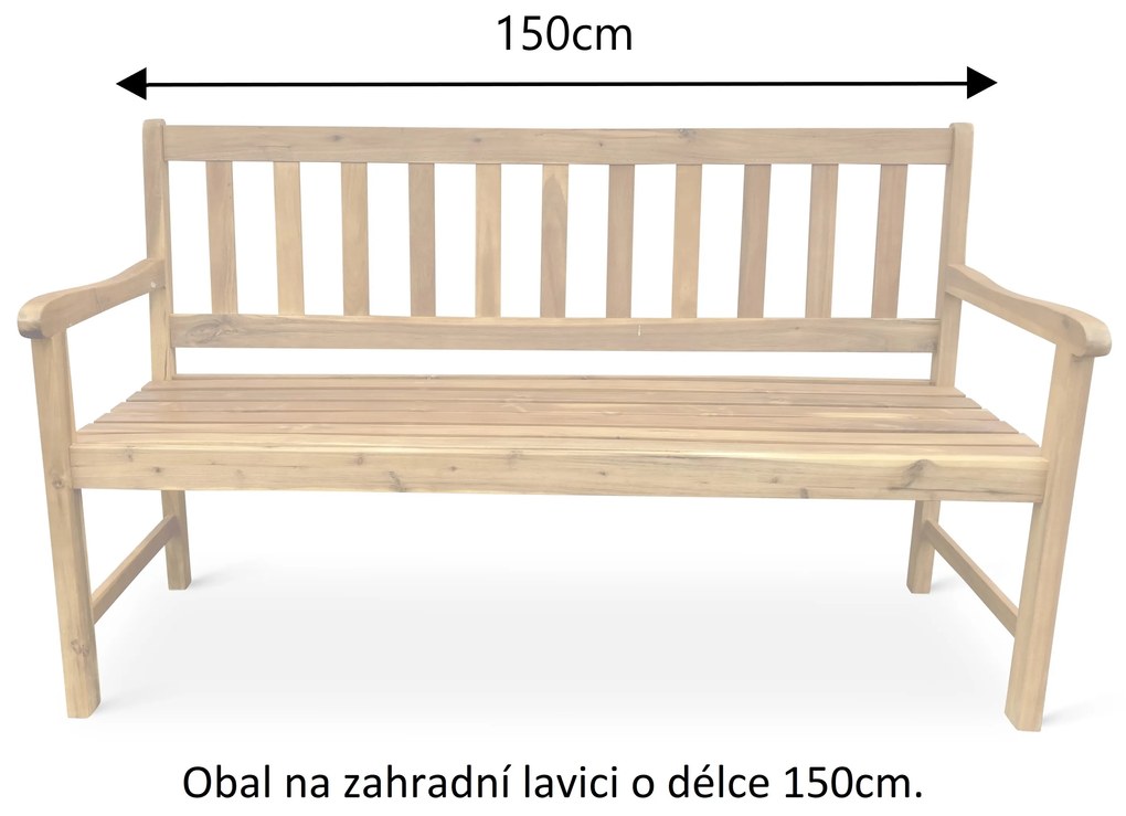 Obal na zahradní lavici 162 x 66 x 90cm