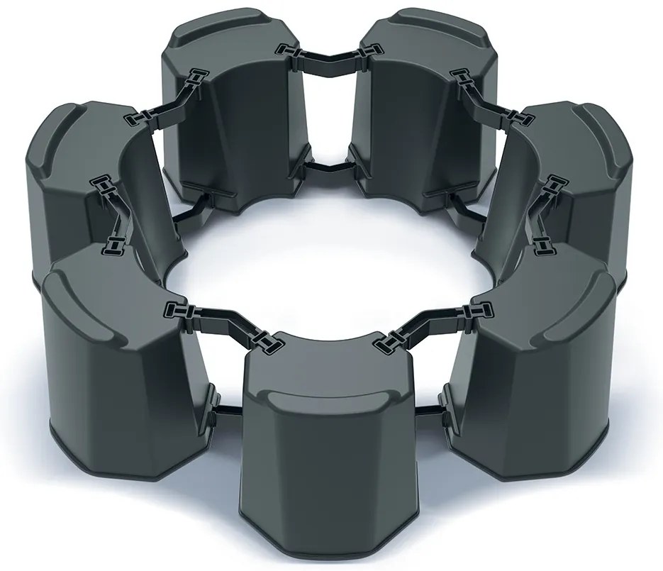 Podstavec pod sud na dešťovou vodu MODULAR BASEWAN SET II antracit
