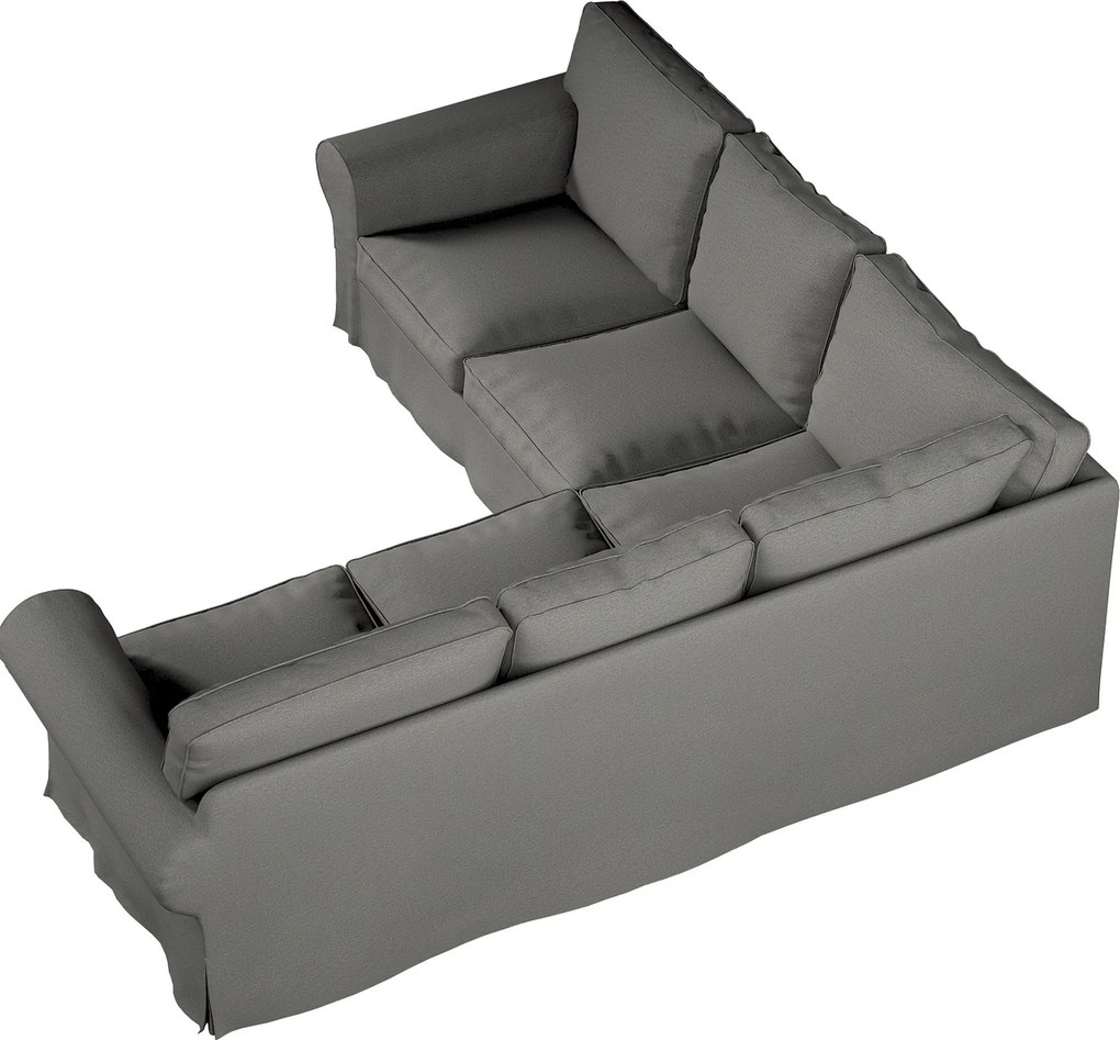 Potah na pohovku IKEA Ektorp rohová barva šedá látka pletený vzor