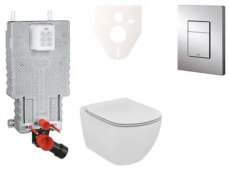 Cenově zvýhodněný závěsný WC set GROHE k zazdění + WC Ideal Standard Tesi 38643SET-KE