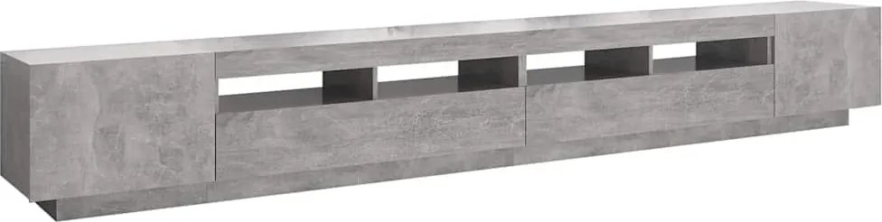 TV skříňka s LED osvětlením betonově šedá 300 x 35 x 40 cm 3081928