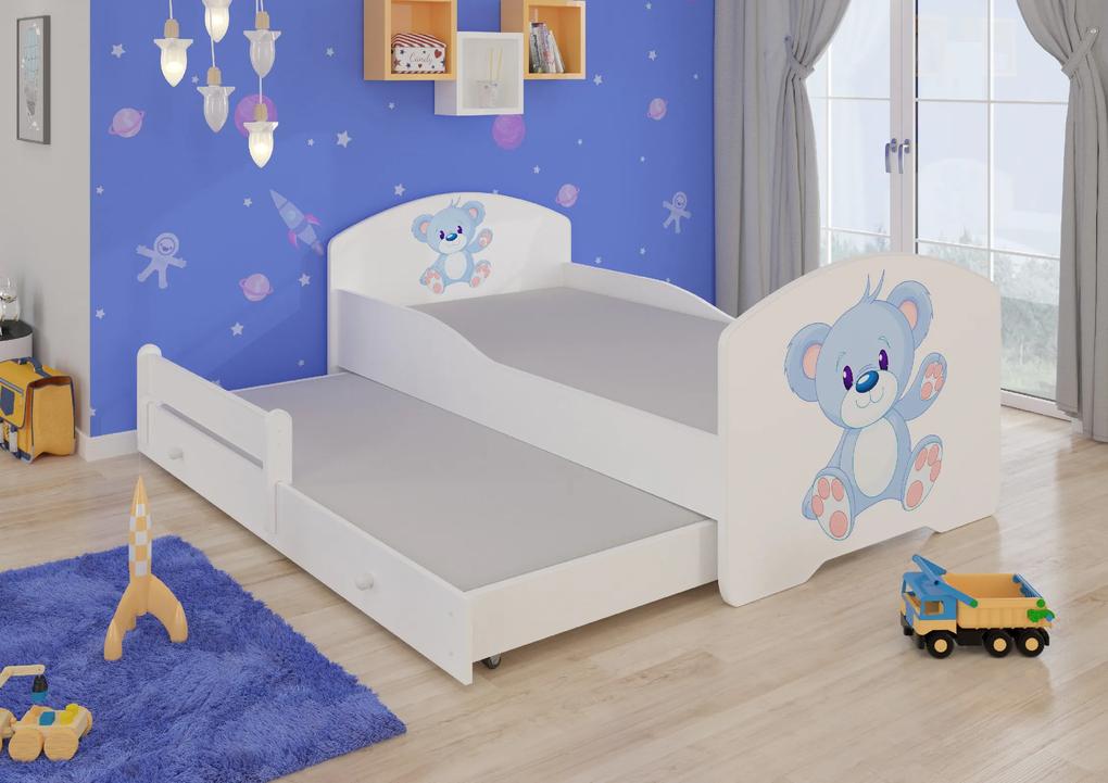 Dětská postel s matracemi PEPE II 160x80 Motiv: POŽÁRNÍ VŮZ