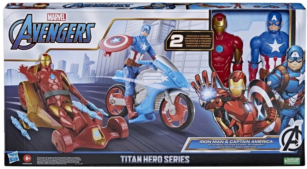 Figurky hasbro avengers titan hero sada s vozidly