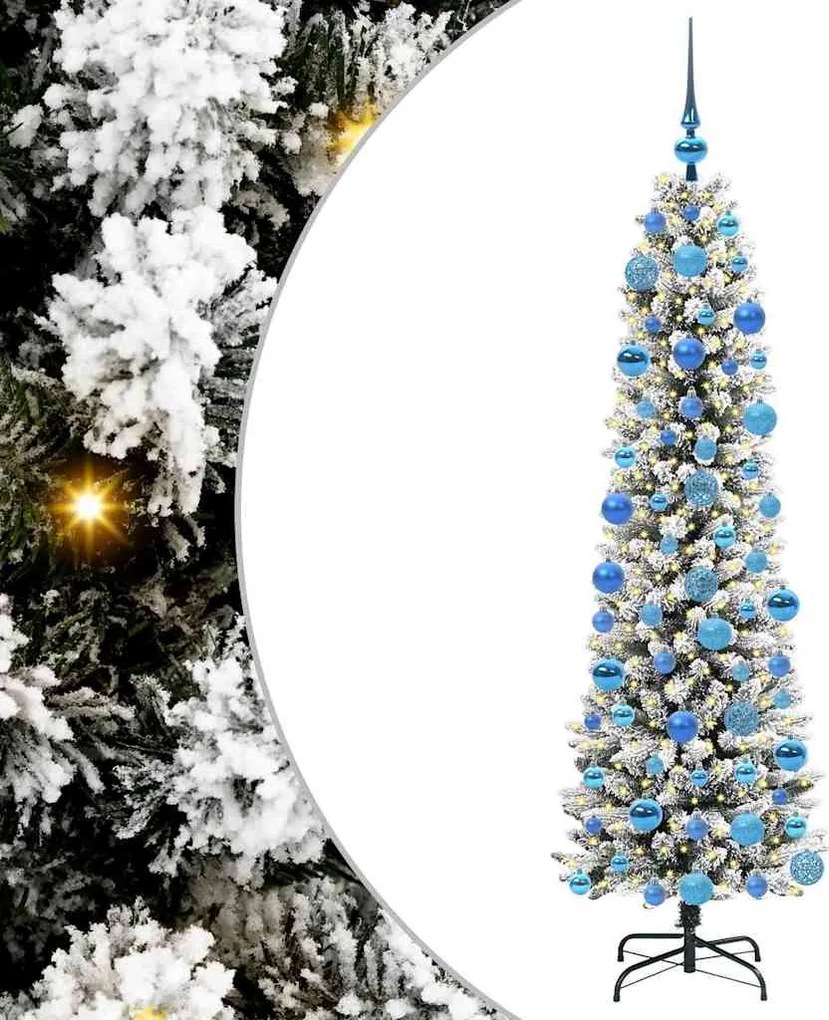 Umělý vánoční stromeček Bílá 180 cm PVC, kov a plast 3396112