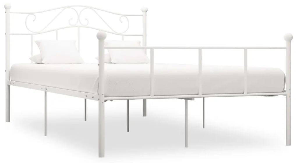 Rám postele bílý kov 140 x 200 cm,  284519