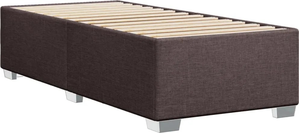 Rám postele bez matrace tmavě hnědá 90 x 190 cm textil 3284439