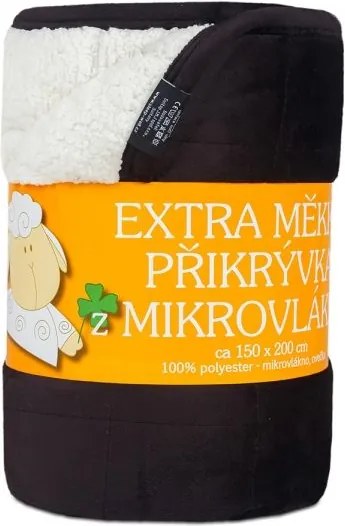 Deka z mikrolvákna - Deka Ovečka černá/bílá 150/200