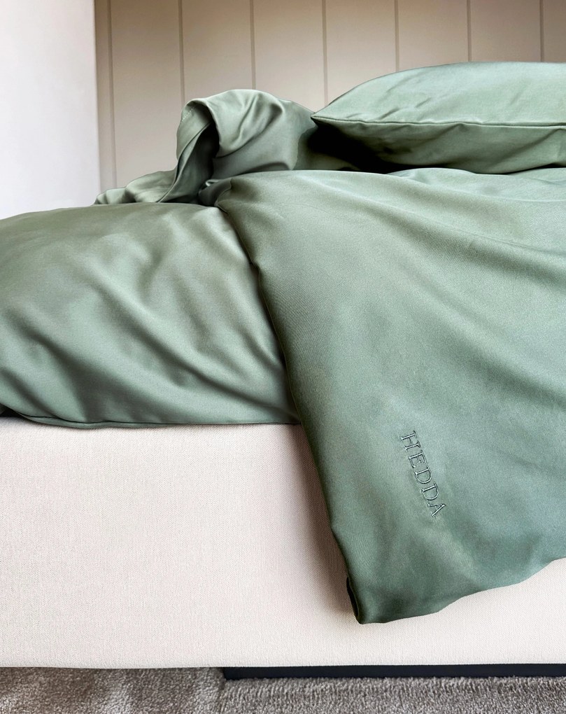 HEDDA Povlečení Tencel™ Lyocell Iballa zelené rozměr: set 70 x 90 cm + 140 x 200 cm