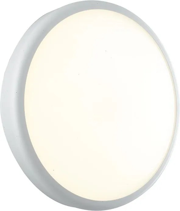 FAN LED-EVER-XL-MW BCO Venkovní nástěnné a stropní svítidlo LED EVER bílá, polykarbonát, 28 W, 3750 lm, 4000 K, se senzorem, IP65, 30 x 7,8 cm - FANEUROPE