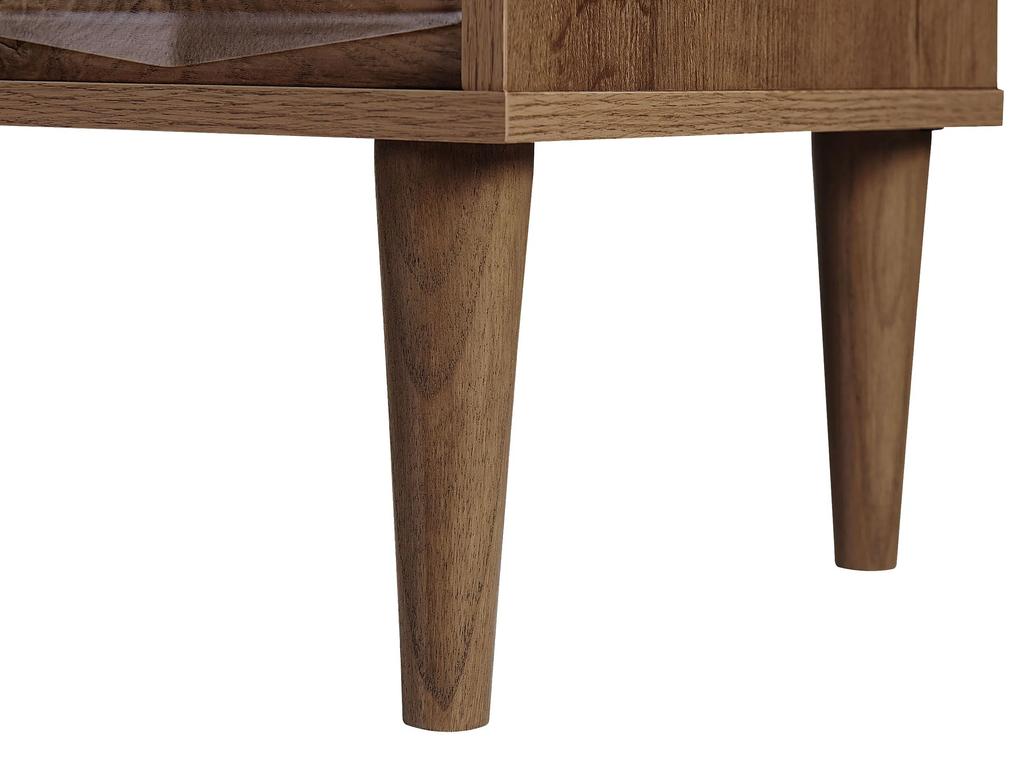Televizní stolek z tmavého dřeva KAYAN Beliani