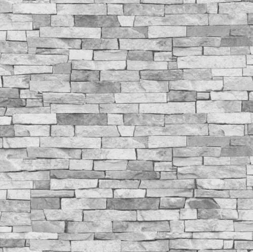 Papírové tapety na zeď - kamenný obklad světle šedý