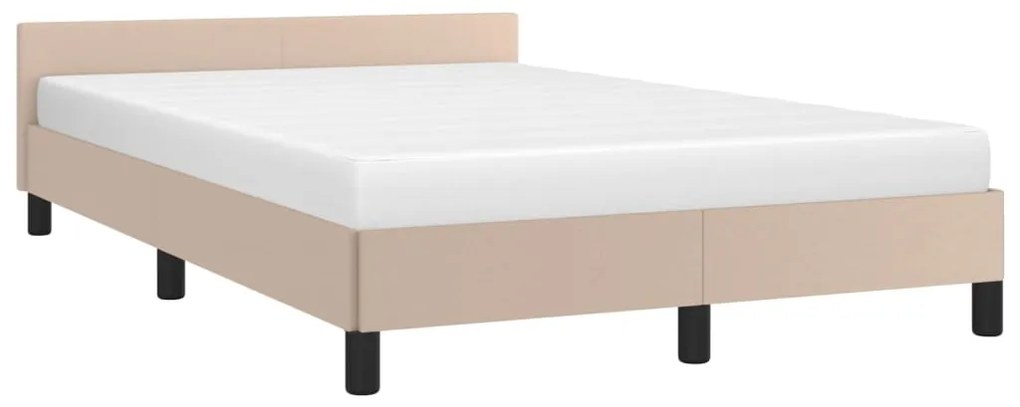 Rám postele s čelem cappuccino 120x200 cm umělá kůže,  347494