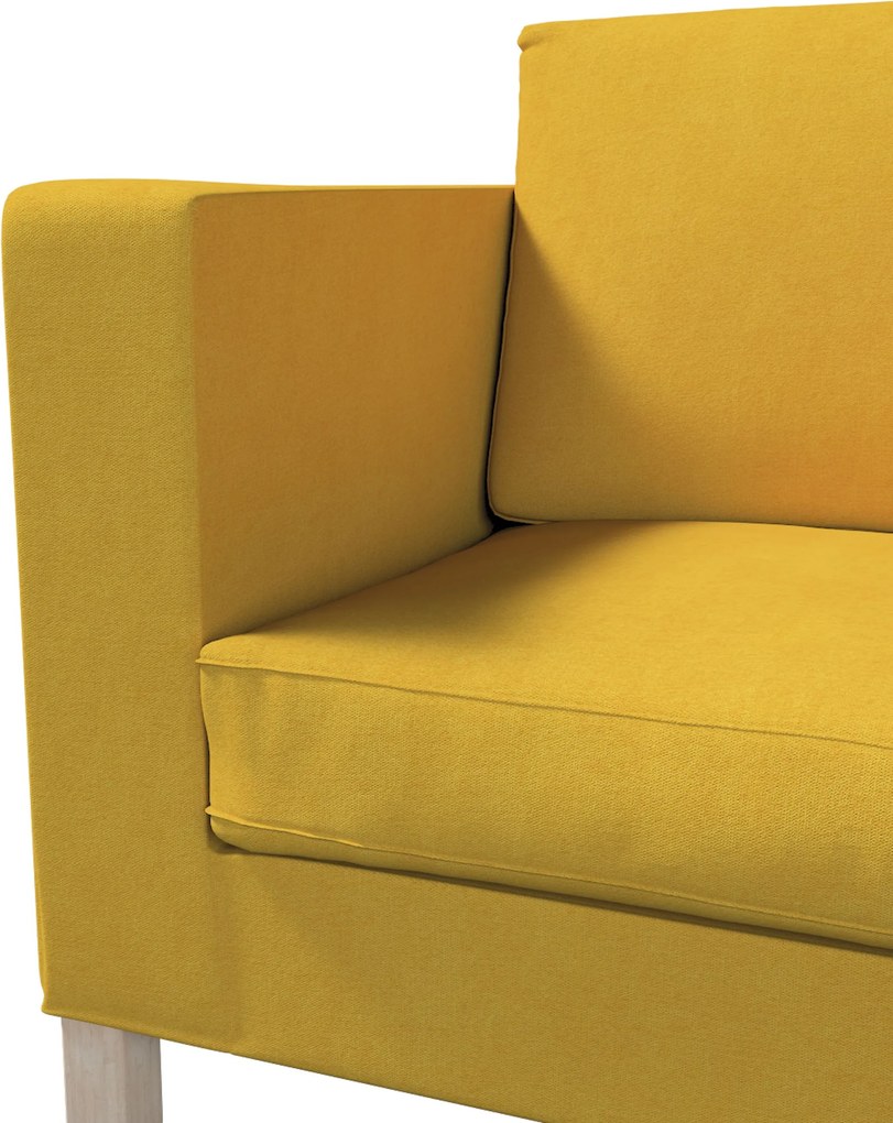Potah na pohovku IKEA Karlanda rozkládací, krátký barva žlutá látka pletený vzor