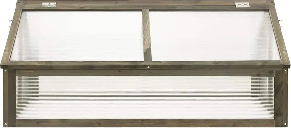 Skleník šedý 114 x 80 x 50 cm jedlové dřevo 316416