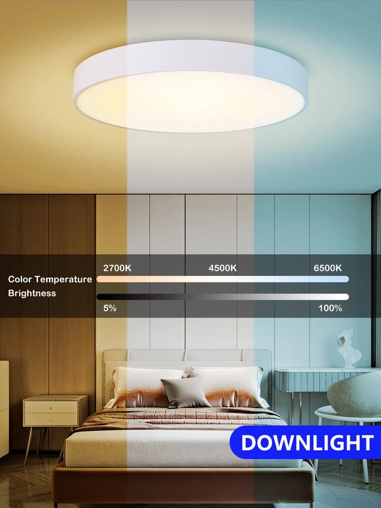 Immax NEO RONDATE SLIM Smart stropní svítidlo 60 x 7cm 53W 3710lm bílé Zigbee 3.0