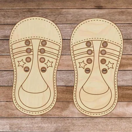 Montessori dětská dřevěná bota - Zavaž mě! 1ks | SENTOP H010