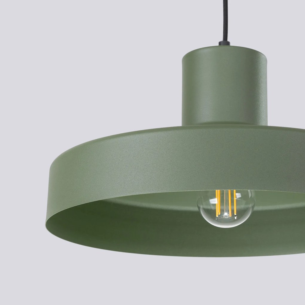 Sollux Lighting Závěsné svítidlo BILO olivově zelené