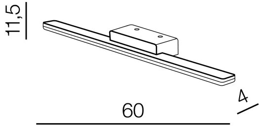 LED nástěnné svítidlo Epsilon 60 3000K černé