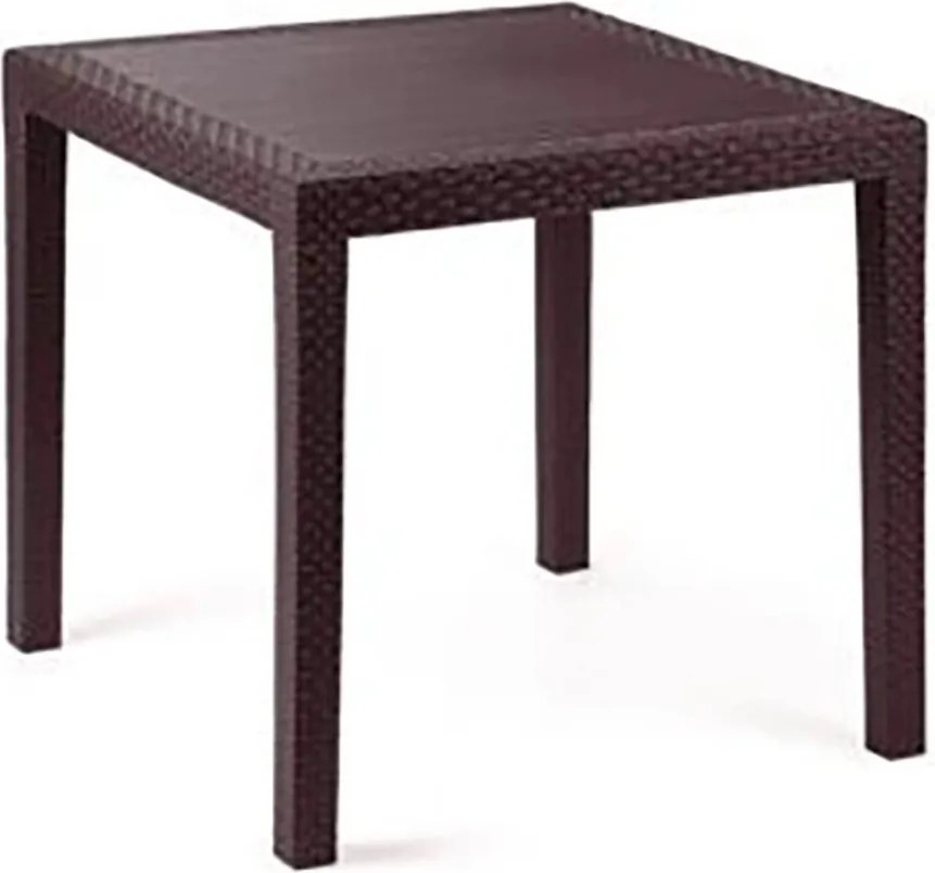 MEGA PLAST Stůl RATAN LUX wenge 73 x 75,5 x 75,5 cm