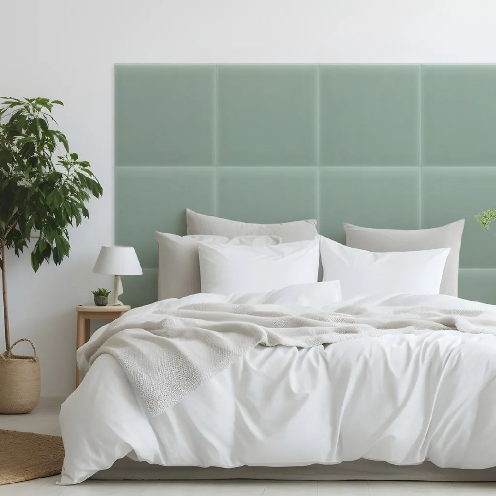 Sametový čalouněný panel - Čtverec - 50x50cm Farba: Máta
