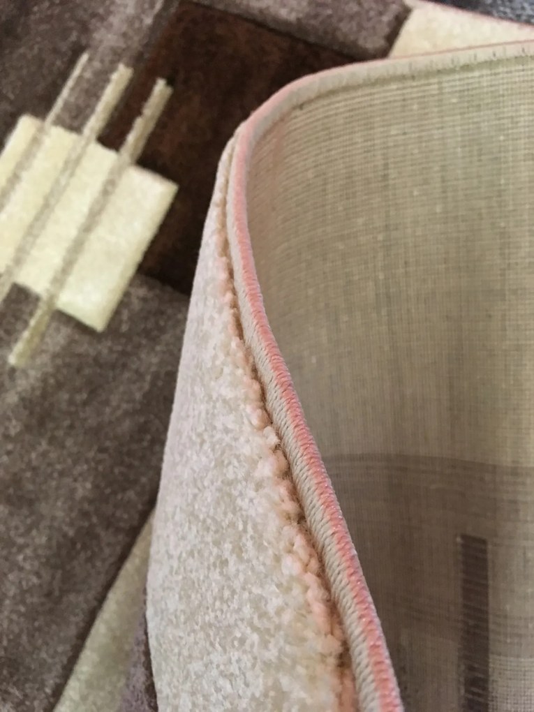 Spoltex, Kusový koberec Cascada Plus beige 6081, 200x290, hnědá, obývací pokoj