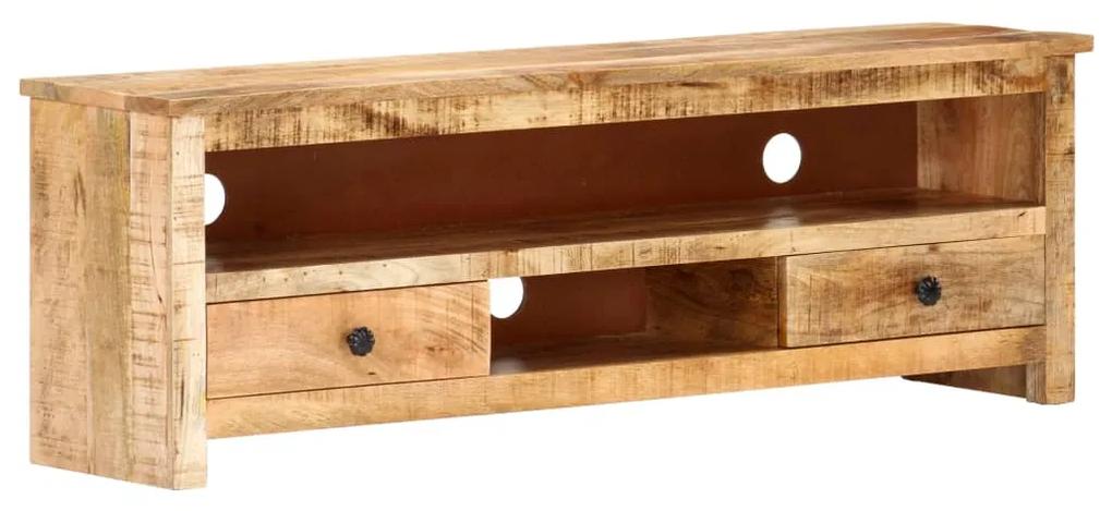 TV stolek Norris - hrubé mangovníkové dřevo | 120x30x40 cm
