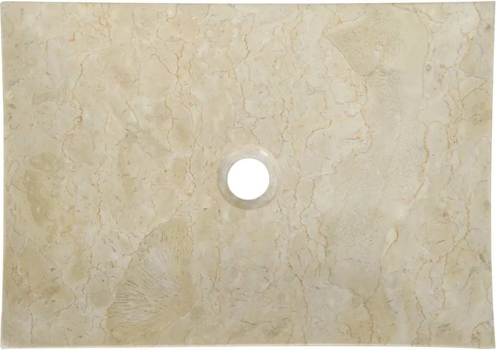 Umyvadlo 50 x 35 x 12 cm mramor krémové 142765
