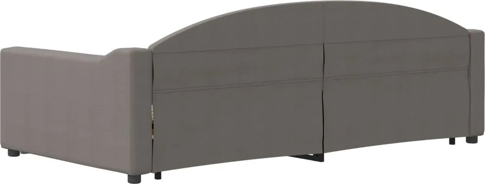Válenda s přistýlkou taupe 100 x 200 cm textil 3197538