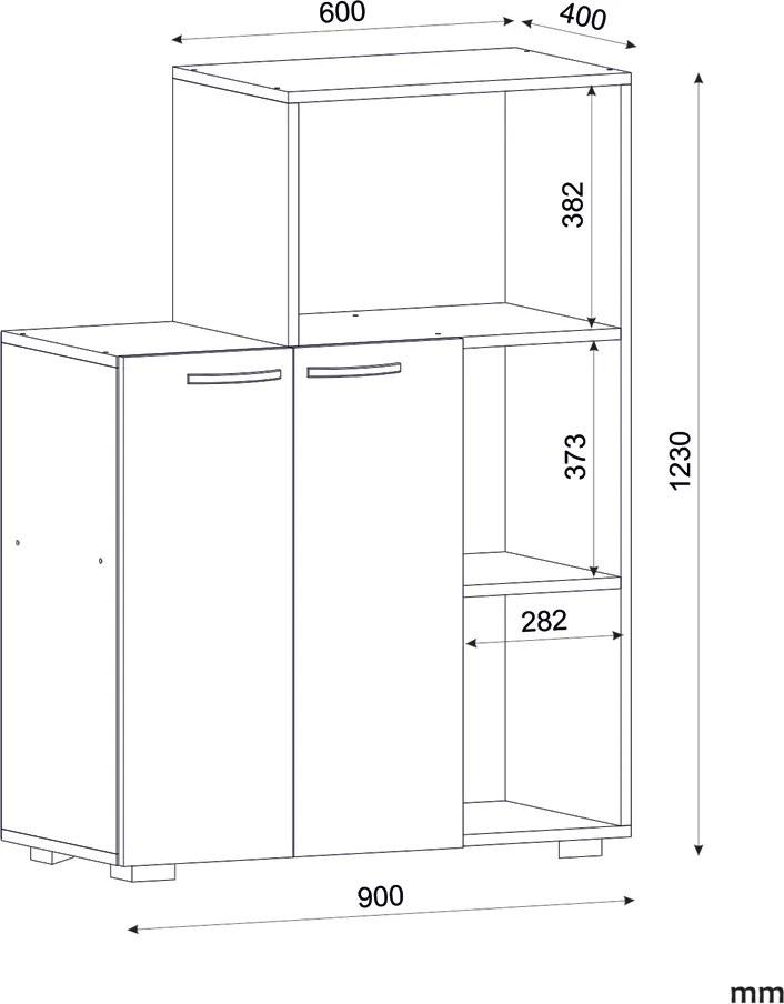 VerDesign PARIS kuchyňská skříňka, bílá