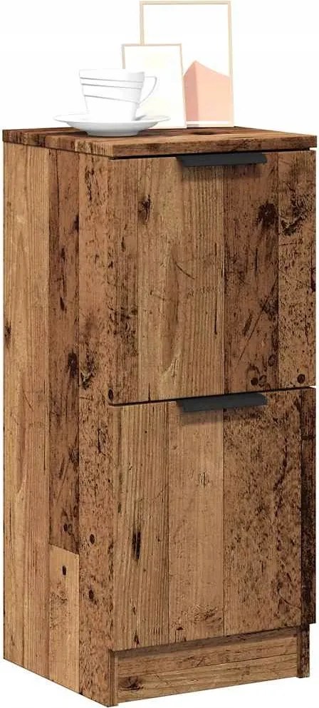 Fionshop 263909491 Příborník old wood 30 x 30 x 70 cm kompozitní dřevo