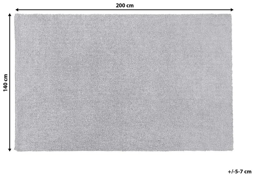 Světle šedý koberec 140x200 cm DEMRE Beliani