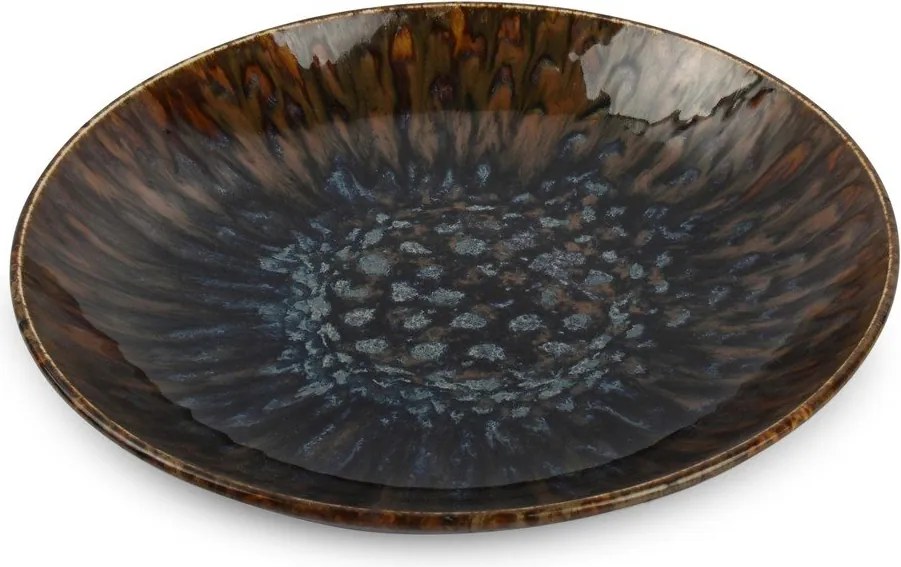 Hnědý hluboký porcelánový talíř ø 26 cm Resto – BonBistro